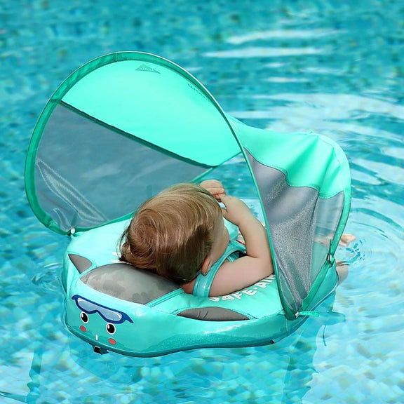 AquaHaven™ - Baby Pool Float with Built-in Canopy – BloomingBabies