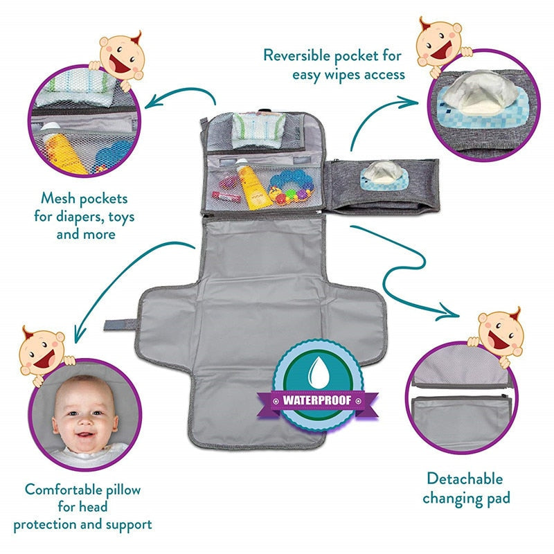 PortaPad™ - 3-in-1 Portable Diaper Changing Pad – BloomingBabies™